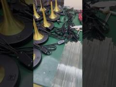 Source lumineuse LED Art Glass Iron Aluminium Hotel moderne Lobby Banquet personnalisé Grand anneau circulaire en métal doré