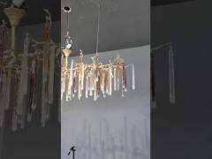 A Closer Look: Transparent Clear Custom Pendant Lights Crystal Raindrop Chandeliers AC110V