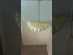 Amber Glass Fallen Leaves Lamp