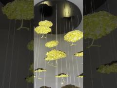 Modern Large Hotel Project Decorated Luxury Art glass elements chandelier Showcase
