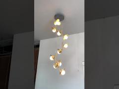 Deco Chandeliers Wicker Fixtures Crystal LED Art West Lamp Modern Chandelier Showcase