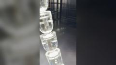 Bespoke Asymmetric Crystal Ribbon Chandelier Art