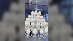 Steel Wire Net Star LED Chandelier Luxury Starry Sky Modern Creative Glowworm Round Nordic Chandelie