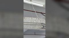 Polished Chrome Restaurant Chandeliers Gold K9 Crystal Lighting Indoor Light Fixtures