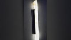 Modern Minimalist Designer Creative Long Cylinder Natural Alabaster Hanging Lights Luxury LED Restau