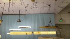 High Brightness Hotel Home Villa LED Pendant Lamp Alabaster Pendant Light Modern Minimalist Style Ma