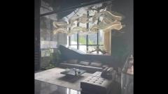 Custom Multi Tier Crystal Ribbon Chandelier for Banquet Halls