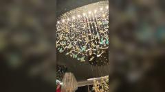 Handmade Glass Chandelier Modern Retro Bronze