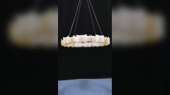 Luxury Brass Alabaster Chandelier Modern Pendant Light