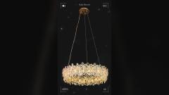 Modern Crystal Ring Chandelier for Luxury Hotel Lobbies