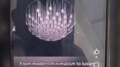 Custom Crystal Ribbon Chandelier for Luxury Banquet Halls
