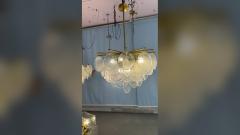 Luxury Marble Copper LED Chandelier