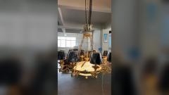 Customization Project Masjid Islamic Chandelier Large Luxury Gold Mosque Lighting Crystal Chandelier
