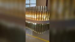 Crystal Foyer Chandelier Titanium Gold Hotel Villa Entrance Elongated Luxury Pendant Light For You