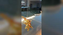 Sputnik Crystal Foyer Chandelier Titanium Gold Hotel Villa Entrance Modern Luxury Pendant Light For
