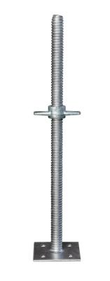 China Galvanized Adjustable Steel Scaffolding Leveling Solid Base Jacks used in construction for Middle East market for sale