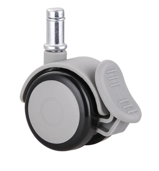 Quality 2 Inch M10 Threaded Stem Caster Wheels , TPR Locking Caster Wheels For Chair for sale