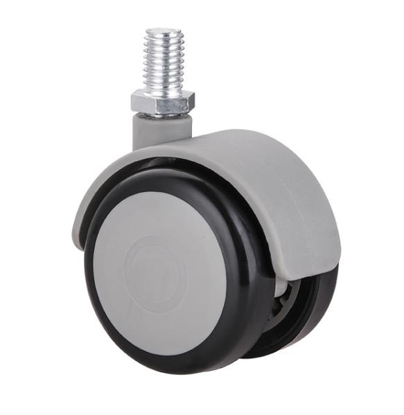 Quality 2 Inch M10 Threaded Stem Caster Wheels , TPR Locking Caster Wheels For Chair for sale