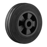 China 125mm Industrial Rubber Trash Bin Wheels with 32mm Tread Width for Garbage Cans and Carts for sale
