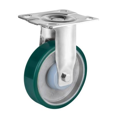 China Aluminum Polyurethane Caster Wheels With Ball Bearings , Industrial Medium Heavy Duty Casters for sale