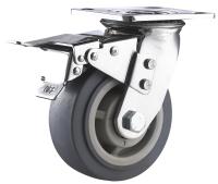 Quality 4" 5" 6" 8" Trolley Castor Wheels Heavy Duty Wear Resistant Thermoplastic Rubber for sale