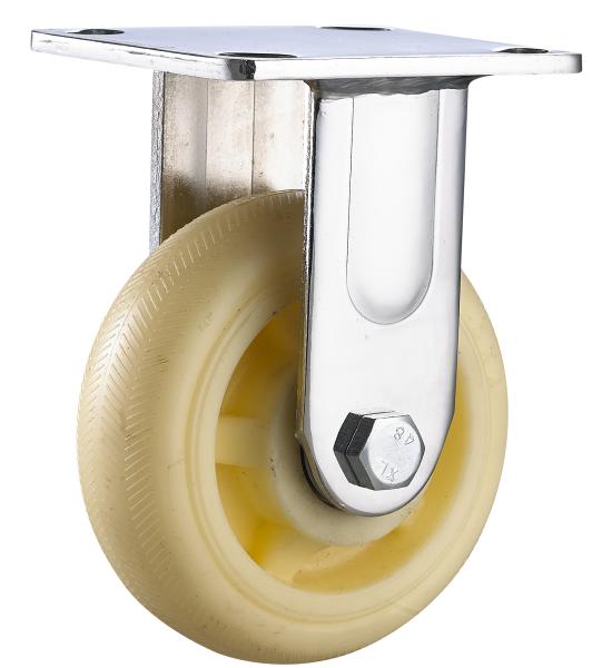 Quality 100mm - 200mm Heavy Duty Castors with 50mm Tread Width and 5.75mm Plate Thickness Industrial Casters for sale