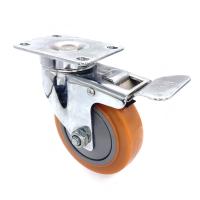 Quality Medium Duty Swivel Casters , Polyurethane Industrial Rigid Caster Wheels for sale