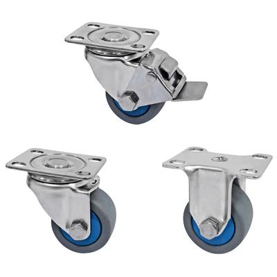 China Thermoplastic Rubber Stainless Steel Casters 50mm Castor Wheels for sale