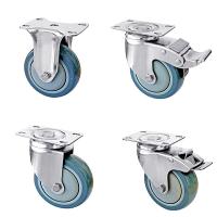 Quality Medium Duty Stainless Steel Casters 75mm 100mm 125mm Diameter for sale