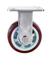 Quality OEM ODM Stainless Steel Casters Heavy Duty Red Polyurethane Wheel Casters for sale
