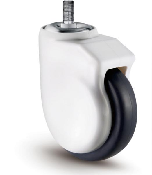 Quality Medium Duty Elastic TPR Caster Wheels 100mm 125mm With Thread Guard for sale
