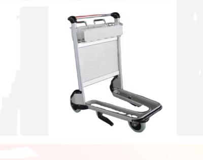 China 3 Wheel Aluminum Alloy Luggage Truck Platform Airport Luggage Trolley Airline Baggage Carts for sale