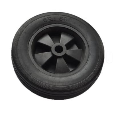 China Solid Rubber Wheel 8 Inch Trash Bin Rubbish Trolley Wheel 200x50mm for sale