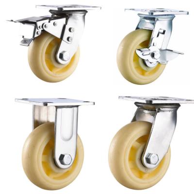 China Heavy-Duty PP Swivel Trolley Caster Wheels Sizes 4″/5″/6″/8″ Capacity 260-460 kg for sale