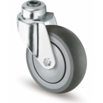 China 125MM Polypropylene Thermoplastic Rubber Different Materials Customized Single Ball Braring Casters Grey Color 5Inch 125MM Polypropylene Thermoplastic Rubber Different Materials for sale