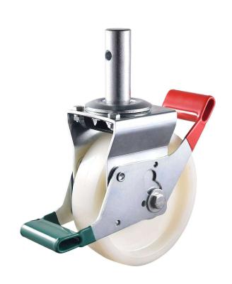 China New Design Heavy Duty Durable Castor 8 Inch Scaffolding Caster Wheels for Renovation Buildings and Industrial Facilities for sale