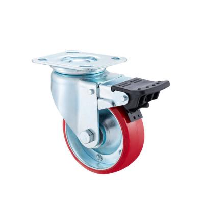 China 4 / 5 / 6 / 8 Inch Heavy Duty Industrial Caster Wheels with Brake, High Load Bearing for sale