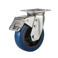 China 304 Stainless Steel PU Caster Wheels 4-8 Inch 220-420 kg Capacity Industrial Workbench for sale