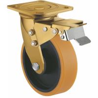 China Heavy Duty 360 Degree Rotatable Swivel Wheel Caster with Brake Option PU PVC Nylon for sale