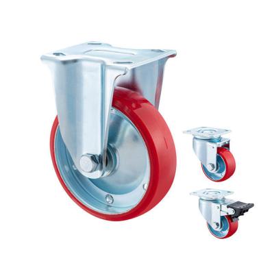 China 100 mm / 4 Inch Steel Core Polyurethane (PU) Swivel Caster Wheel – Heavy Duty Industrial Mobility Solution for sale