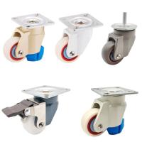 China Height Adjustable Retractable Leveling Caster Nylon Wheel 65-110kg Swivel Caster Workbench for sale