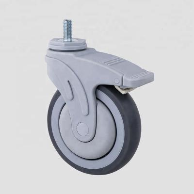 China Threaded Stem TPR Medical Caster Wheel – Waterproof Anti-Rust Nylon Hospital Equipment Caster for sale