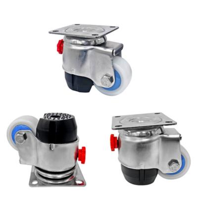 China Stainless Steel 304 Adjustable Leveling Casters 360° Swivel Wheels – Furniture & Workbench Caster for sale