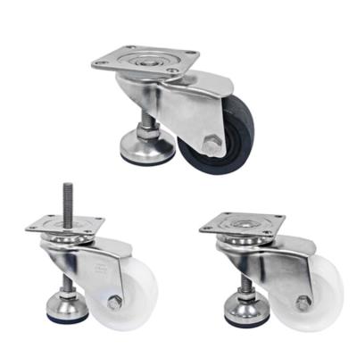 China 3 Inch 304 Stainless Steel Swivel Leveling Caster Wheel – Adjustable Universal Caster for Workbench & Equipment for sale