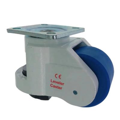 China GD150F Ultra Heavy-Duty Plate Mount Leveling Caster 1500kg Capacity Nylon Wheel & Base for sale