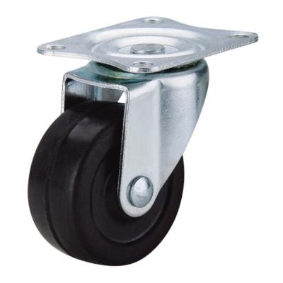 China Light-Duty Black solid rubber Caster Wheels – Silent and Wear-resistant for sale