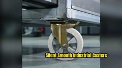 Elastic rubber wheel castor for workshop, car factory, warehouse and logistics