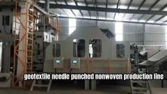 Semi-auto double heads geotextile needle punched nonwoven production line
