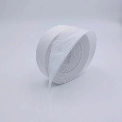 Cina 4 cm di lino bianco tessuto Decorazione natalizia per matrimoni nastri fatti a mano e personalizzabili in vendita