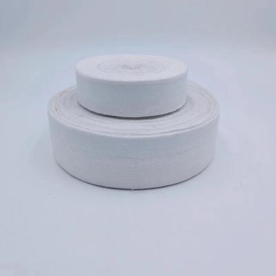 Cina 4 cm di lino bianco tessuto Decorazione natalizia per matrimoni nastri fatti a mano e personalizzabili in vendita